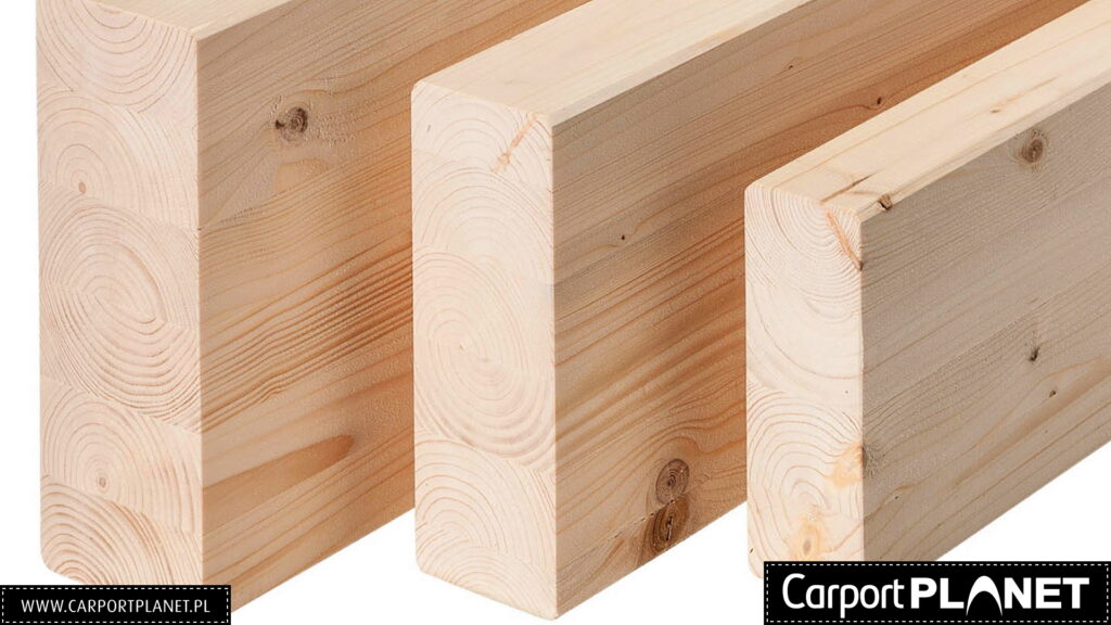 Drewno klejone BSH na konstrukcje zadaszenia tarasu wiaty garażowej